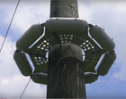 Utility Pole Guards Prevent Squirrel Access to Power Lines